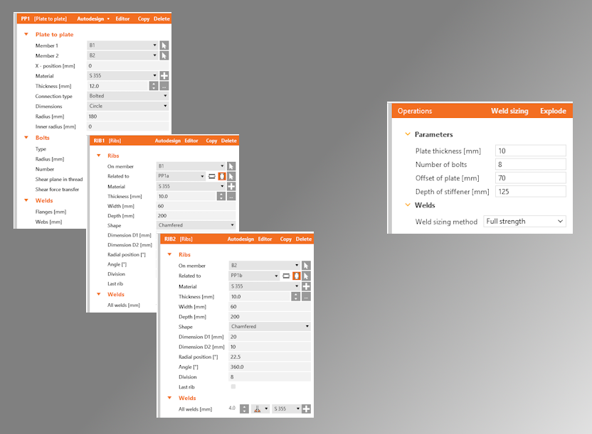 Parametric design for steel connections | IDEA StatiCa